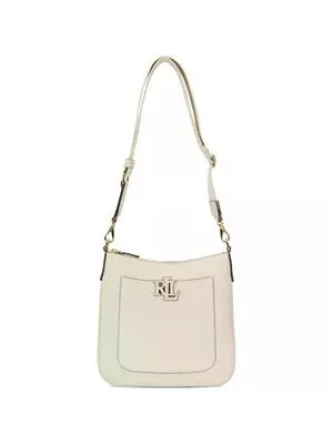 Ralph Lauren Logo Adjustable Leather Shoulder Bag - Neutrals