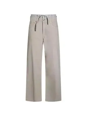 Rag & Bone Striped-waist Drawstring Jeans - Neutrals
