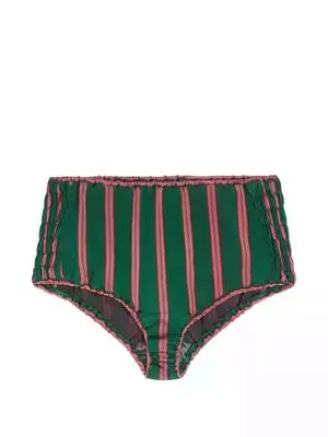 Dries Van Noten Striped Micro Shorts - Green