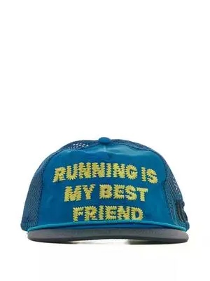 ALEX ZONO Embroidered Trucker Hat - Blue