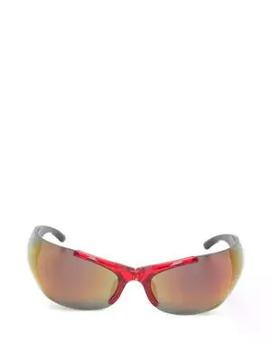 Balenciaga Logo Detail Sunglasses - Red