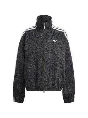 Adidas Striped Mockneck Jacket - Black