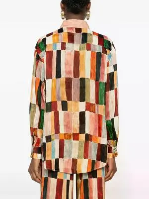 ALEMAIS X Laurence Leenaert Marjorelle Patchwork Shirt - Orange