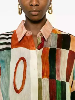 ALEMAIS X Laurence Leenaert Marjorelle Patchwork Shirt - Orange