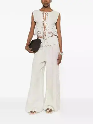 MAURIZIO BRASCHI Lace-detail Trousers