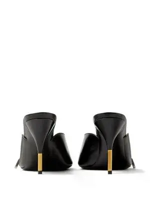 Versace Buckle Leather Mules