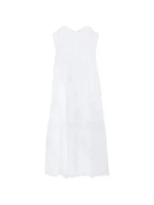 ERMANNO FIRENZE Tiered Midi Dress - White