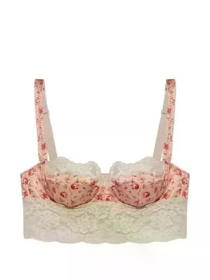 Dolce & Gabbana Floral Lace Bra - Pink