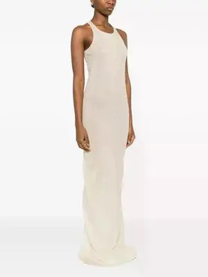 Rick Owens Crew Neck Racerback Maxi Dress - Neutrals