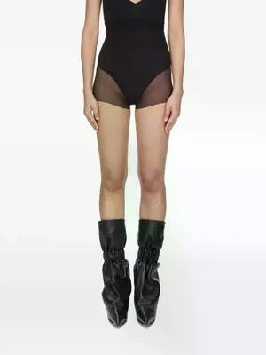 Rick Owens Sheer Wide-leg Shorts - Black