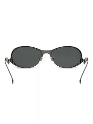 DIESEL® Oval-frame Embellished Sunglasses