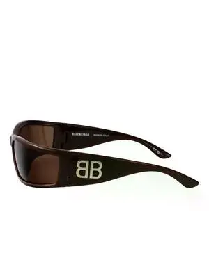 Balenciaga Rectangle Logo Sunglasses