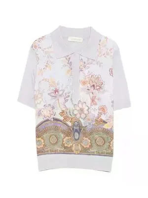 Zimmermann Luna Floral Print Jersey - Purple