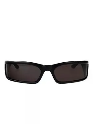 Balenciaga Rectangle-frame Logo Sunglasses - Black
