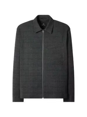 Paul Smith Check-pattern Zip Shirt Jacket - Grey