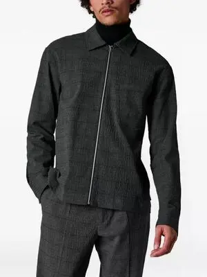 Paul Smith Textured-cotton Check Zip Overshirt