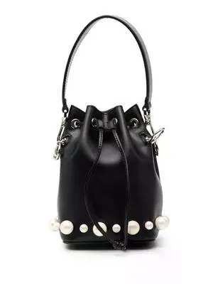FENDI 2010-2026 Mini Leather Pearl Mon Tresor Bucket Bag Satchel