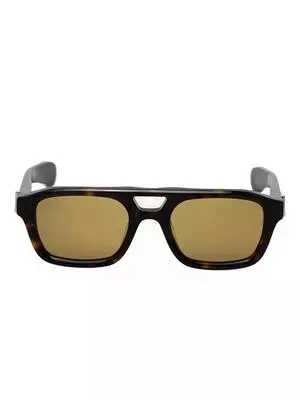 Alexander McQueen T-bar Square-frame Sunglasses - Brown