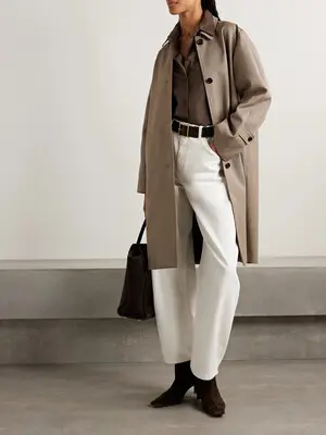 NILI LOTAN Watson Prince Of Wales Checked Trench Coat - Neutrals