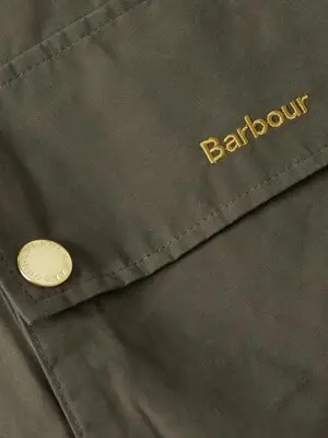 Barbour Icons Bedale Corduroy-trimmed Waxed Cotton-blend Jacket - Green