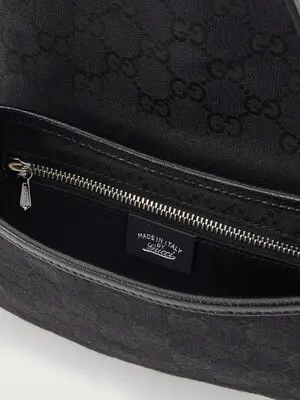 Gucci Jackie Mini Leather-trimmed Canvas-jacquard Shoulder Bag