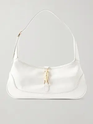 Gucci Jackie 1961 Textured-leather Shoulder Bag - White