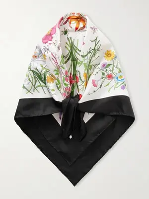 Gucci Floral-print Silk-twill Headband - Multi
