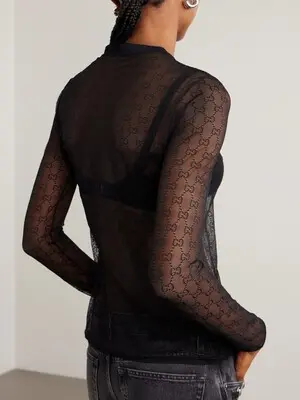 Gucci Gg Stretch-lace Top