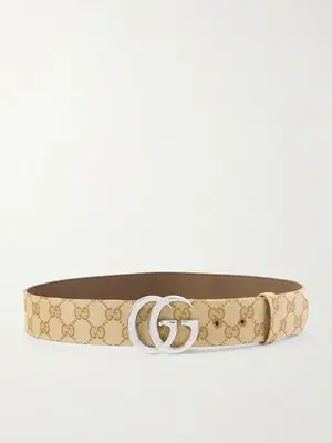 Gucci Gg Marmont Printed Belt - Neutrals
