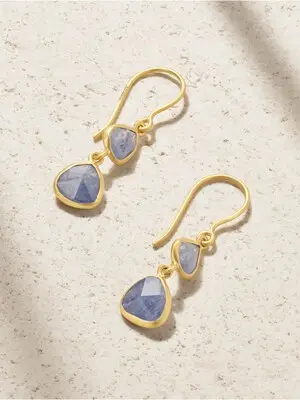 PIPPA SMALL 18-karat Gold Sapphire Earrings - Blue