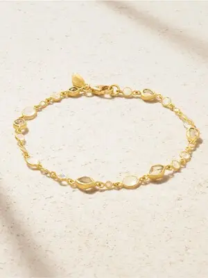 PIPPA SMALL 18-karat Gold Stone Anklet - Multi