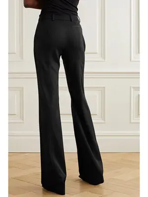 Alexander McQueen Grain De Poudre Wool Flared Pants