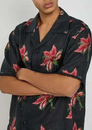 Valentino Garavani Floral-print Linen Shirt