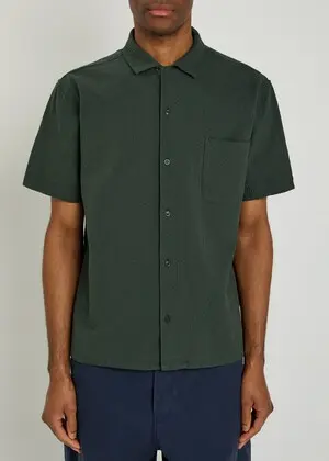 You Must Create Malick Textured Stretch-cotton Shirt