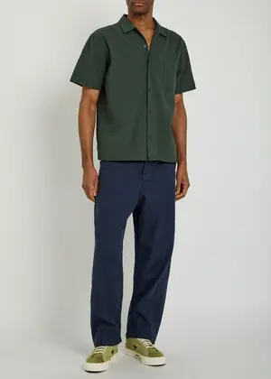 You Must Create Malick Textured Stretch-cotton Shirt