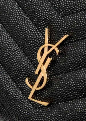Saint Laurent Cassandre Pebbled Leather Wallet