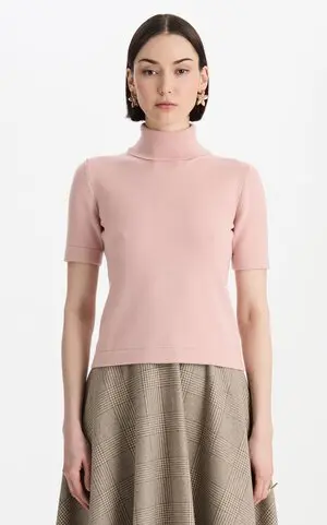 Oscar De La Renta Turtleneck Wool Top