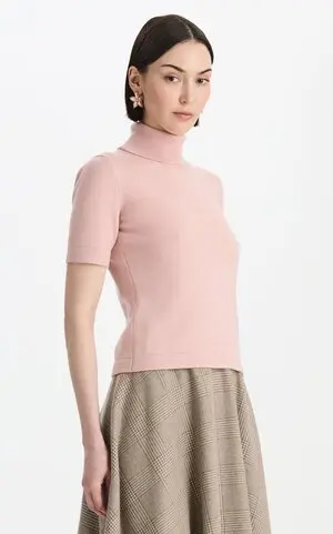 Oscar De La Renta Turtleneck Wool Top