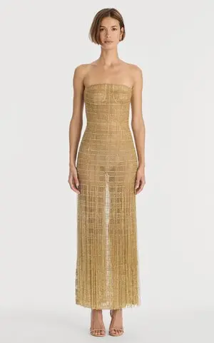 Oscar De La Renta Beaded Gown