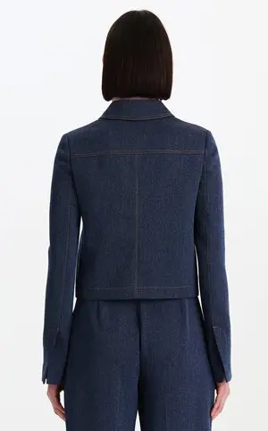 Oscar De La Renta Tailored Wool-drill Jacket