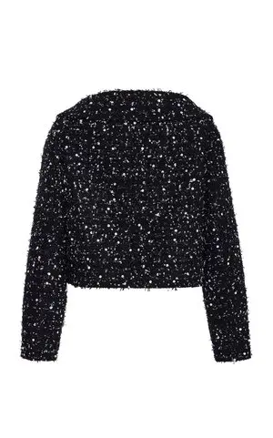 Oscar De La Renta Sequined Ribbon-tweed Jacket