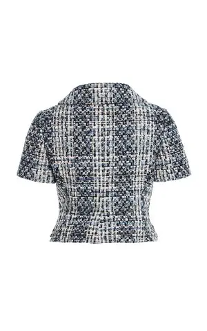 Oscar De La Renta Slubby Tweed Jacket