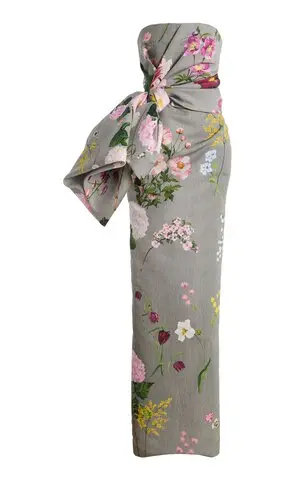Oscar De La Renta Tie Detailed Evening Dresses