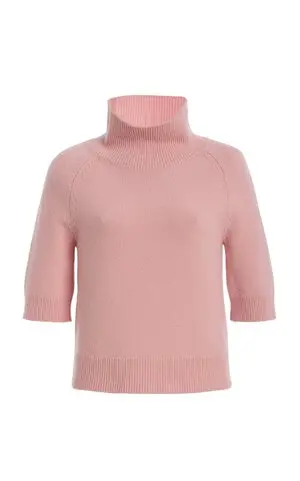 Oscar De La Renta Half-sleeve Wool Sweater - Pink