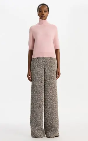 Oscar De La Renta Wool Half-sleeve Sweater