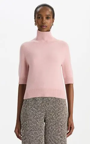 Oscar De La Renta Wool Half-sleeve Sweater