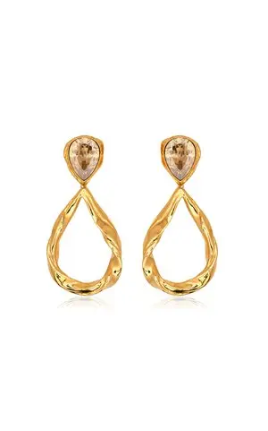 Oscar De La Renta Loop Drop Earrings - Gold