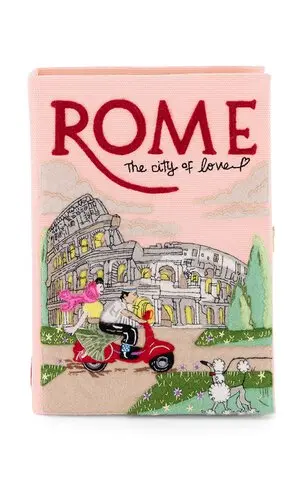 OLYMPIA LE-TAN Rome, The City Of Love Clutch - Pink