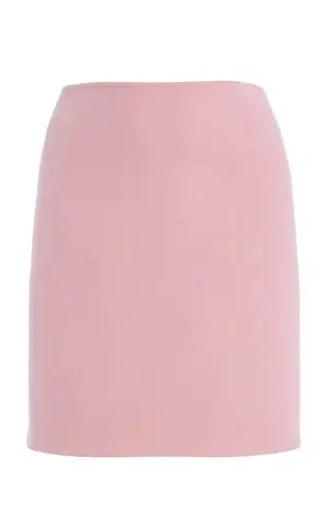 Oscar De La Renta Double-face Virgin-wool Mini Skirt - Pink