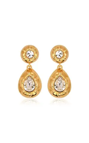 Oscar De La Renta Stone Scramble Small Drop Earrings - Clear